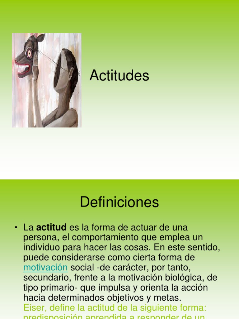 Actitudes | PDF | Actitud (psicología) | Metafísica de la mente