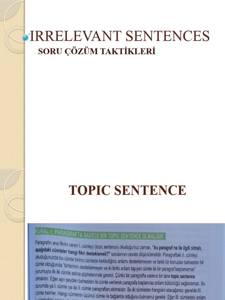 Irrelevant Sentences | PDF