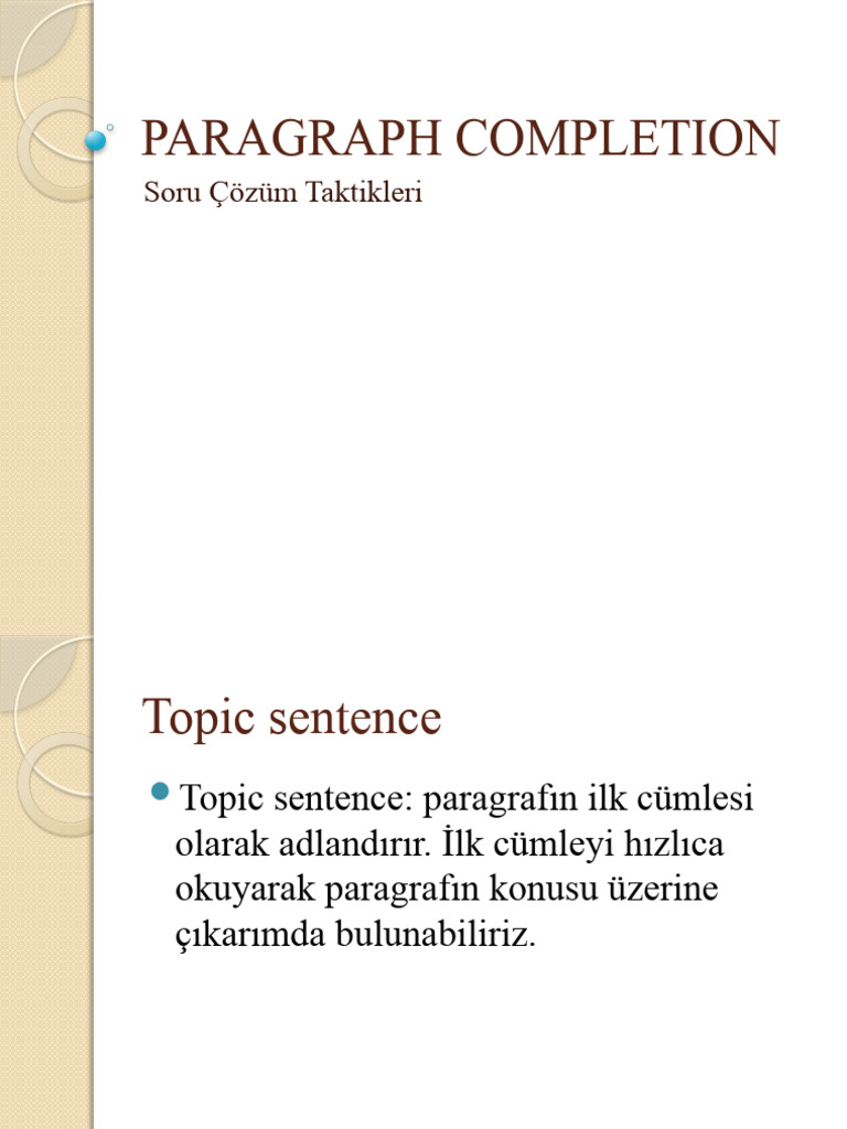 Paragraph Completion | PDF