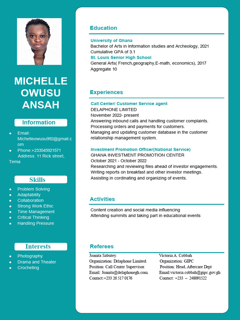 Michelle's Professional Profile | PDF | Business | Social Science