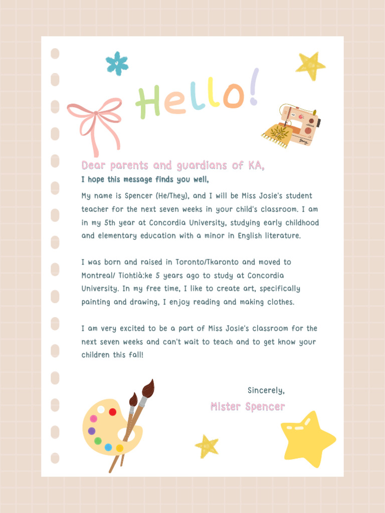 Colorful Cute Thank You Letter | PDF
