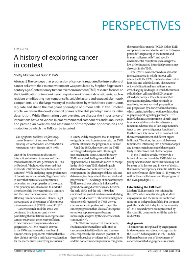 Maman2018-Nat Rev Cancer | PDF | Angiogenesis | Vascular Endothelial Growth Factor
