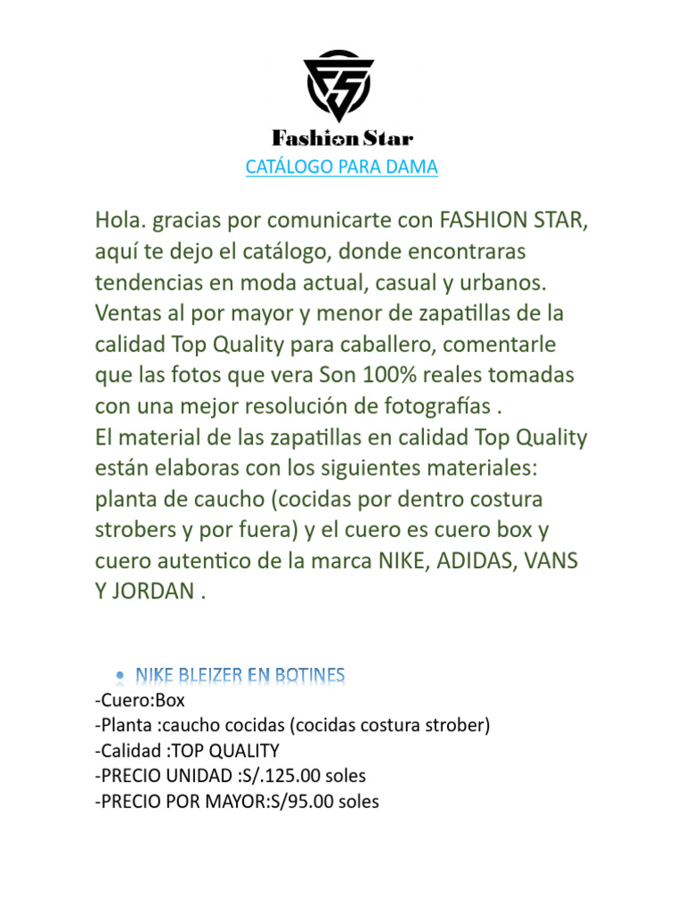 CATÁLOGO PARA DAMA WORD | PDF