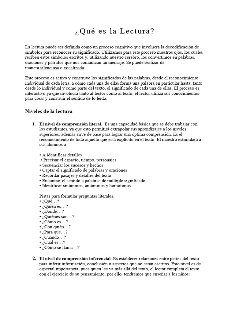 Qué Es La Lectura | PDF | Ciencias del comportamiento | Neurociencia