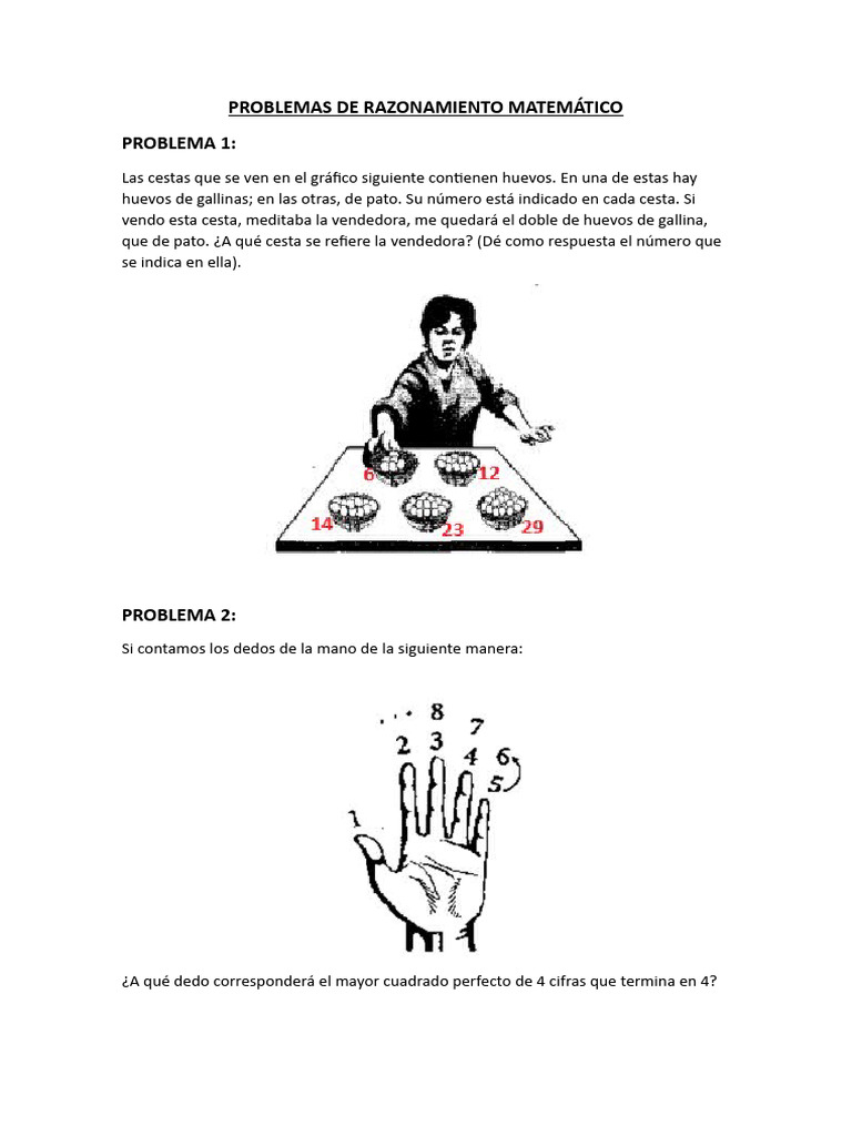 Problemas de Razonamiento Matemático | PDF