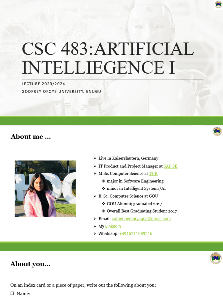 Artificial Intelliegence I | PDF | Artificial Intelligence ...