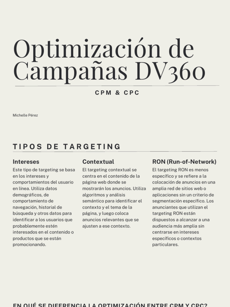 Optimización DV360 | PDF