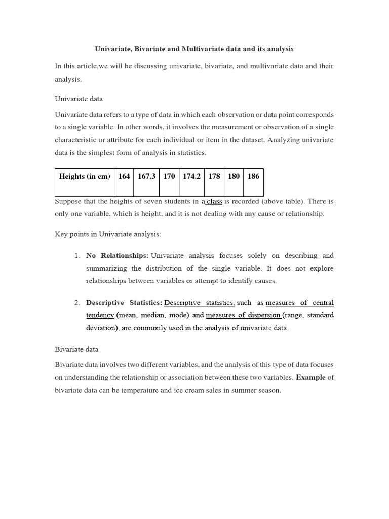 Univariate Data, 2155 | PDF | Descriptive Statistics | Statistics