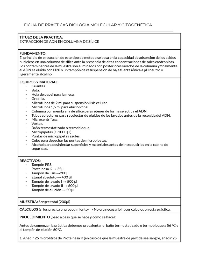 Práctica Bio: Columna de Sílice | PDF | Centrífugo | Química