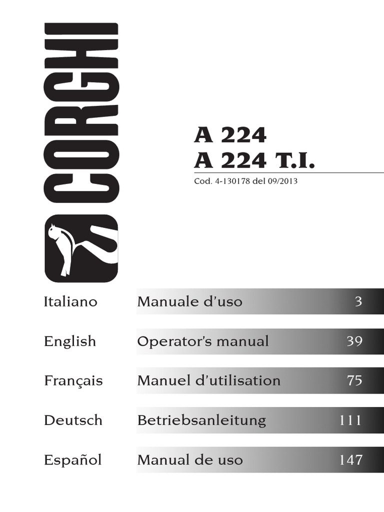 Manual Corghi A224 | PDF
