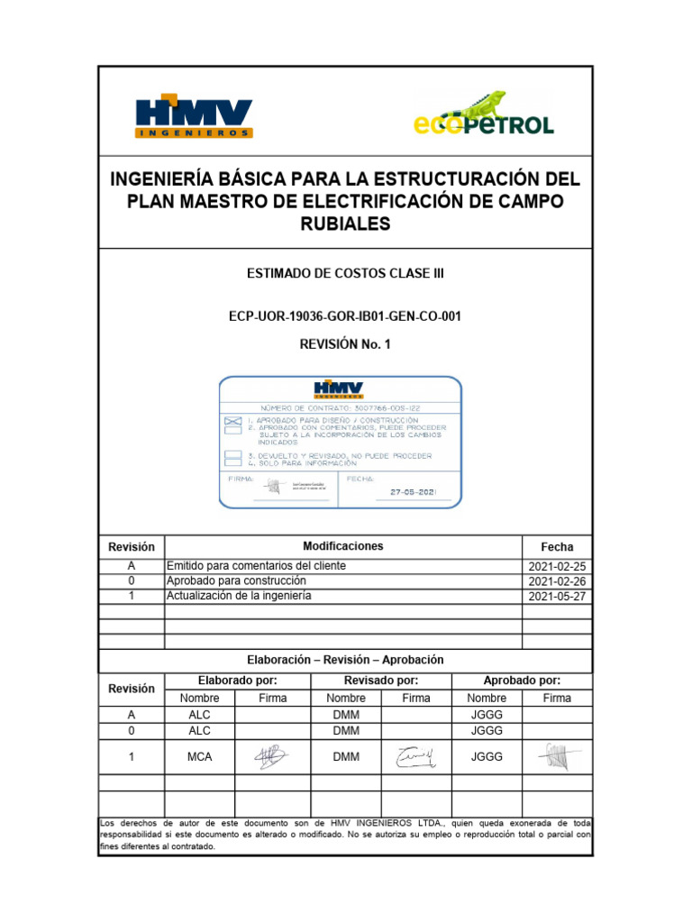 Ecp Uor 19036 Gor Ib01 Gen Co 001 1 | PDF | Aislador (Electricidad ...