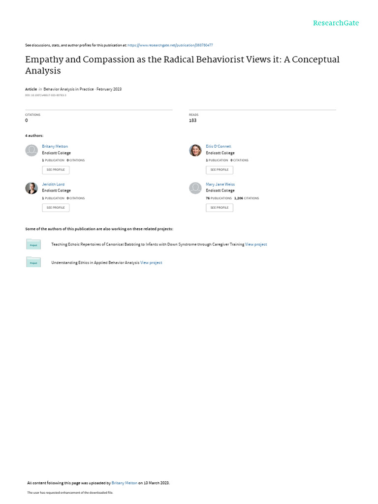 Empathyand Compassion | PDF | Empathy | Reinforcement