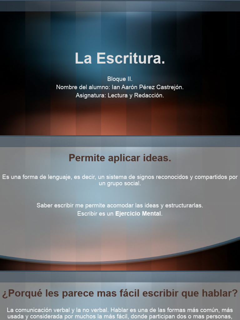 La Escritura. | PDF | Escritura | Comunicación