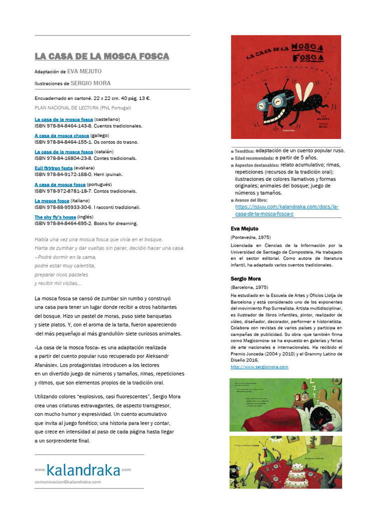 La Casa de la Mosca Fosca: Cuento Infantil | PDF | Las artes