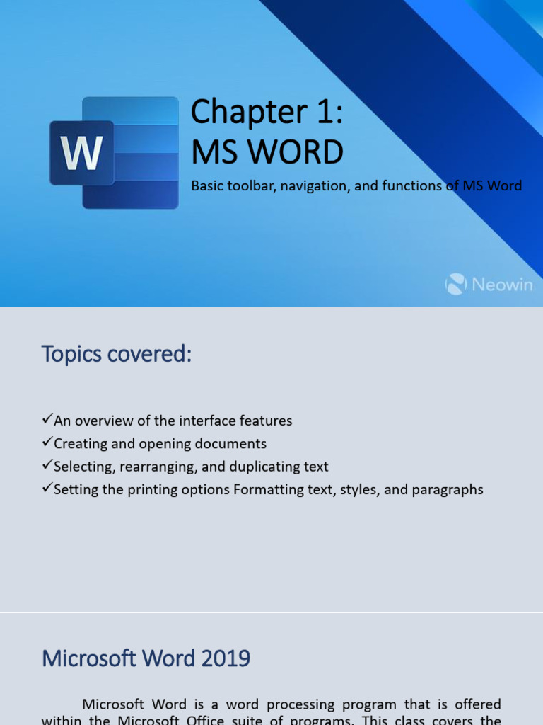 MS-WORD | PDF | Microsoft Word | Window (Computing)