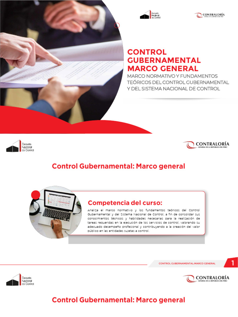 20240213 Control Gubernamental Marco General - Diapositivas U1 | PDF | Auditoría | Contralor