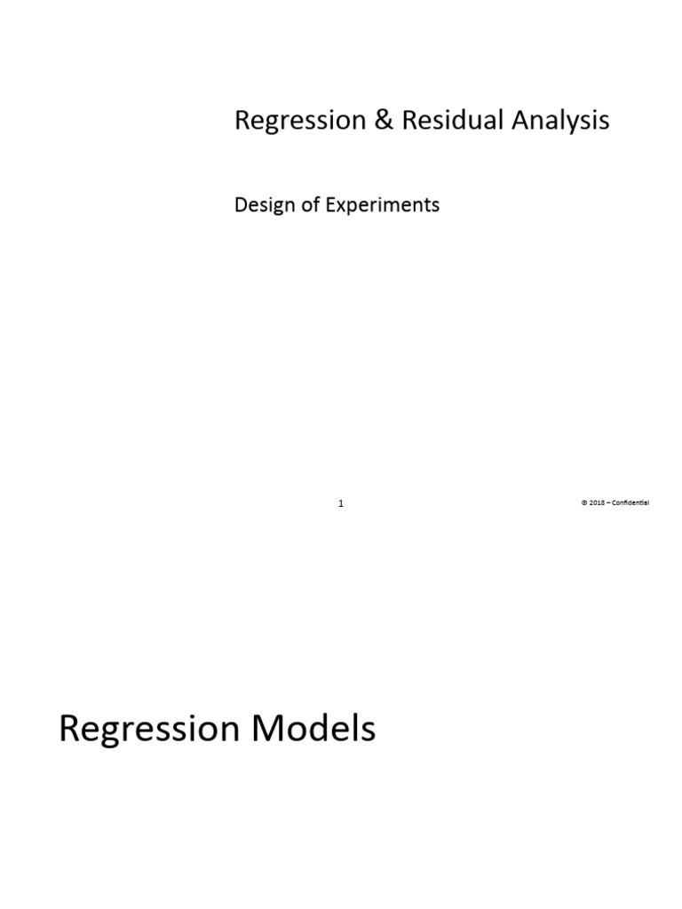 DoE Regression Models 3jan19 v20 | PDF | Ordinary Least Squares ...