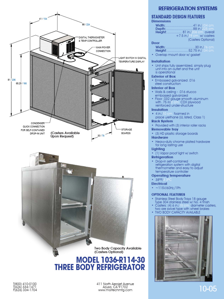 CATALOG Section 10 - MODEL 1036-R114-30 THREE BODY REFRIGERATOR ...