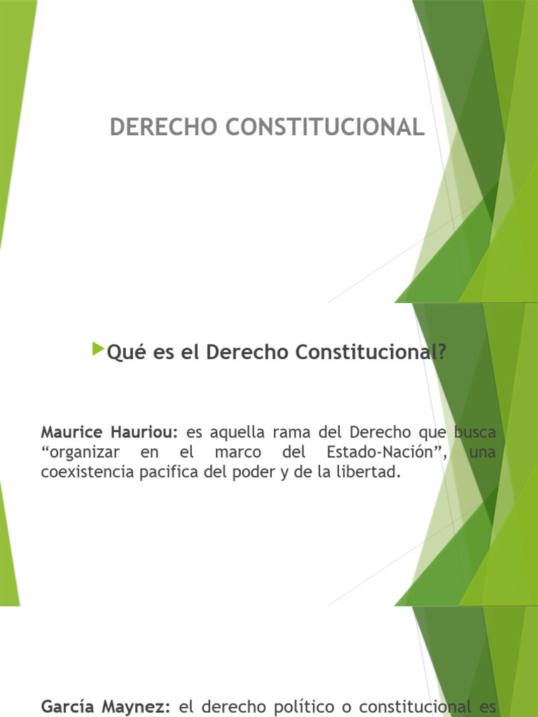 Introducción al Derecho Constitucional | PDF | Constitución | Ley ...