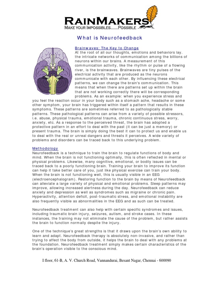 Neurofeedback: Brainwave Therapy Explained | PDF ...