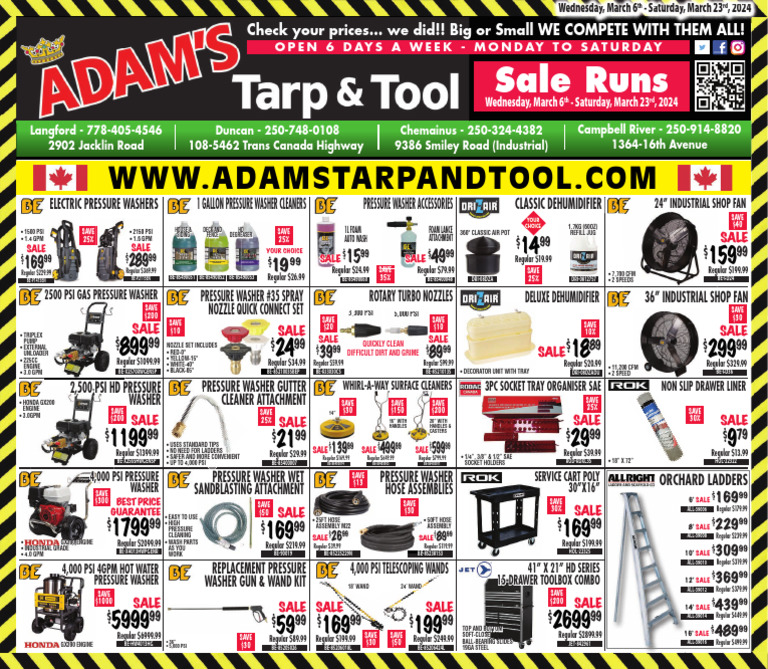 Adams March 2024 Flyer Page1 | PDF | Home | Manufactured Goods