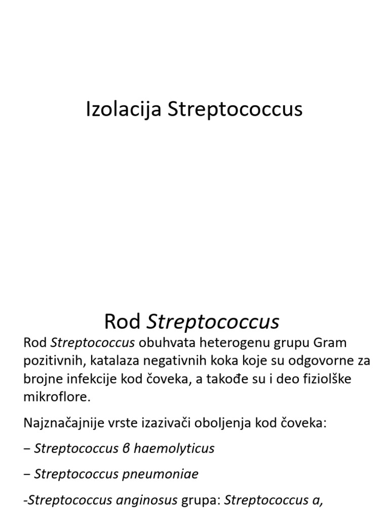 Izolacija Streptoccus | PDF