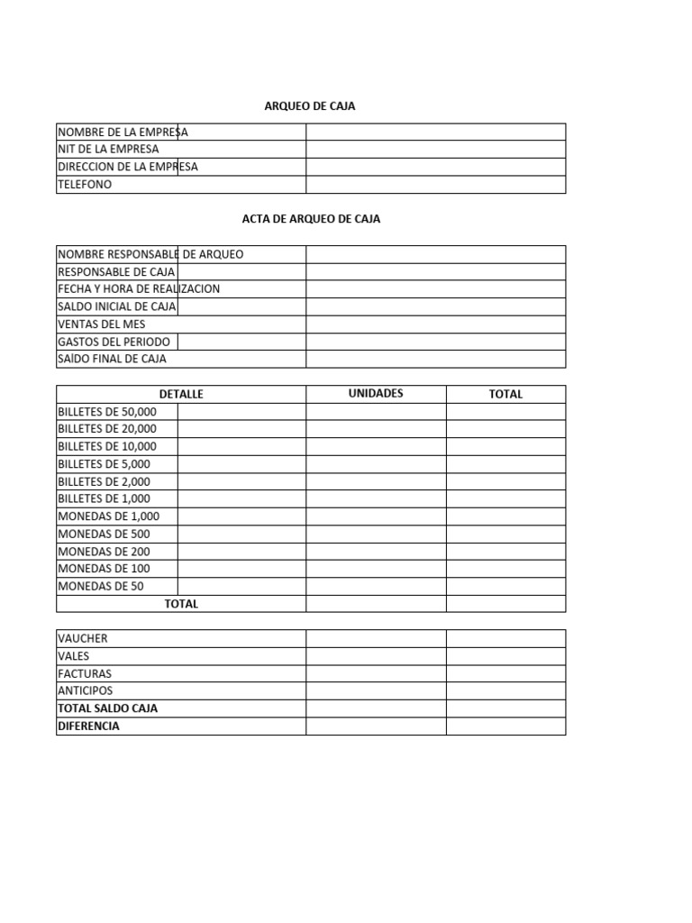 Arqueo de Caja. S.2 | PDF | Contabilidad | Derecho Corporativo