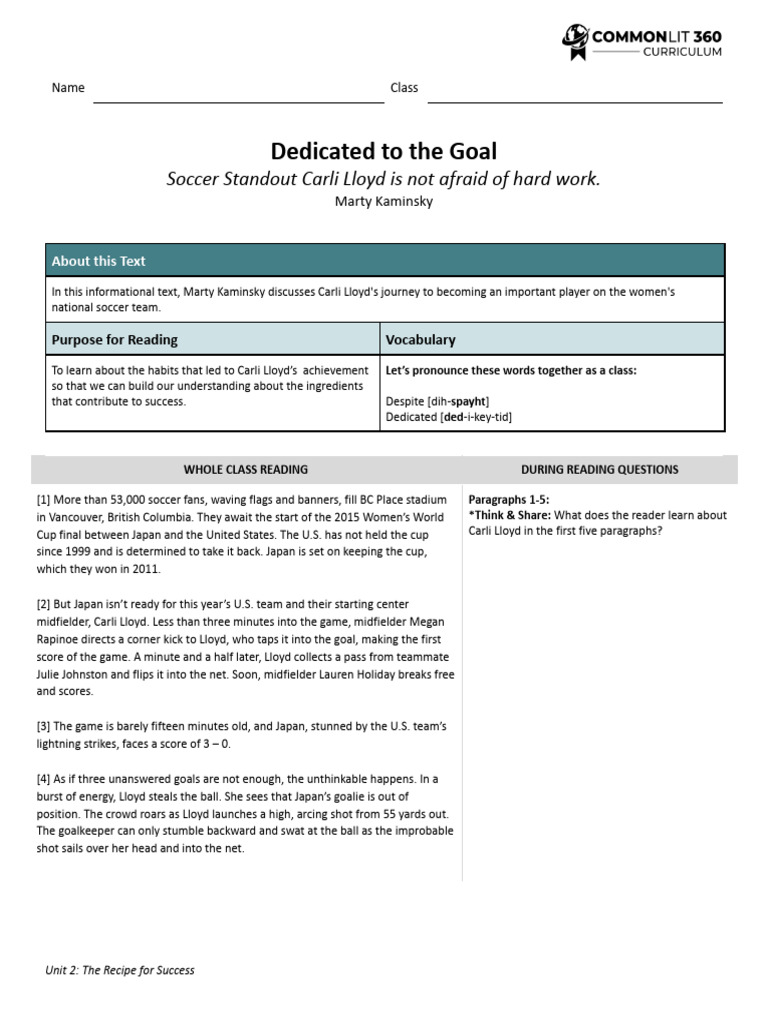 Dedicated To The Goal Lol | PDF