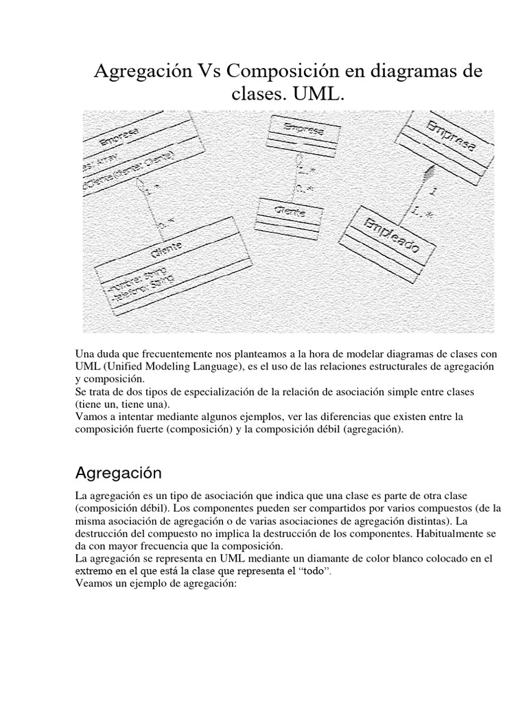 Agregación Vs Composición en Diagramas de Clases-1 | PDF | Lenguaje de ...