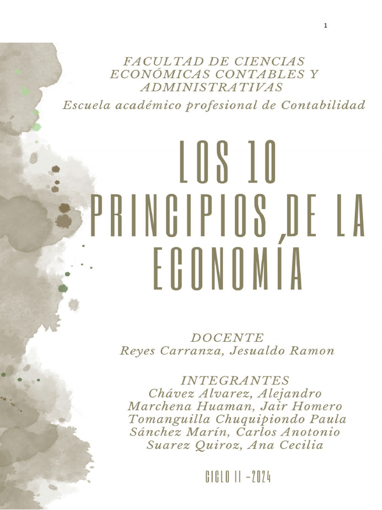 Los 10 Principios de La Economia | PDF | Inflación | Mercado (economía)