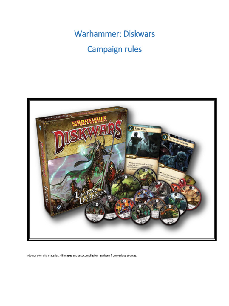 Warhammer Diskwars Campaign Rules Ref0 | PDF | Siege | Military