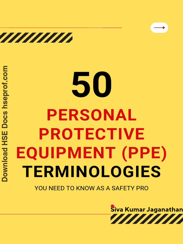 PPEs Terminologies | PDF | Personal Protective Equipment | Working ...