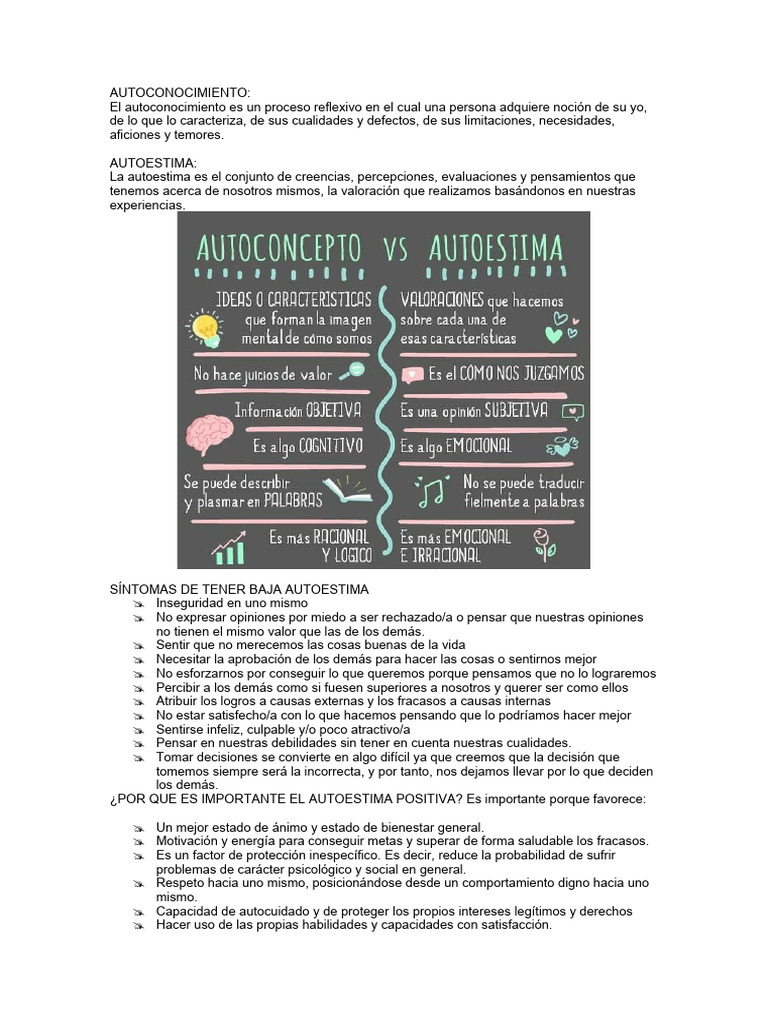 Autoconocimiento Y Autoestima Descargar Gratis Pdf Autoestima