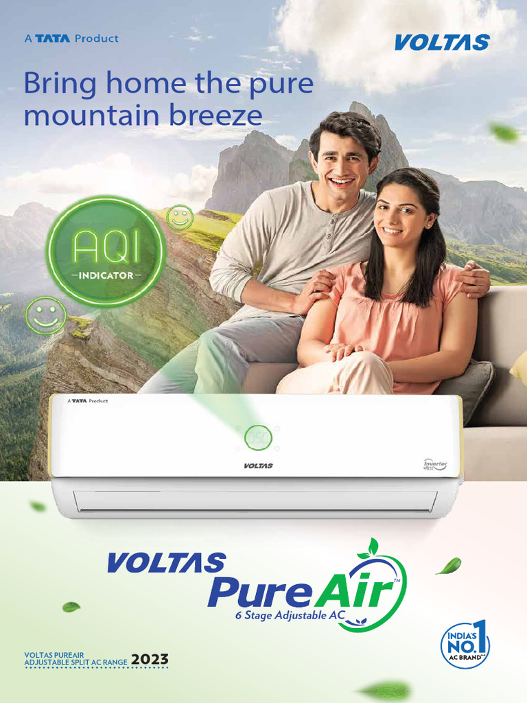 Voltas PureAir AC Catalogue 2023 | PDF | Ultraviolet | Air Conditioning