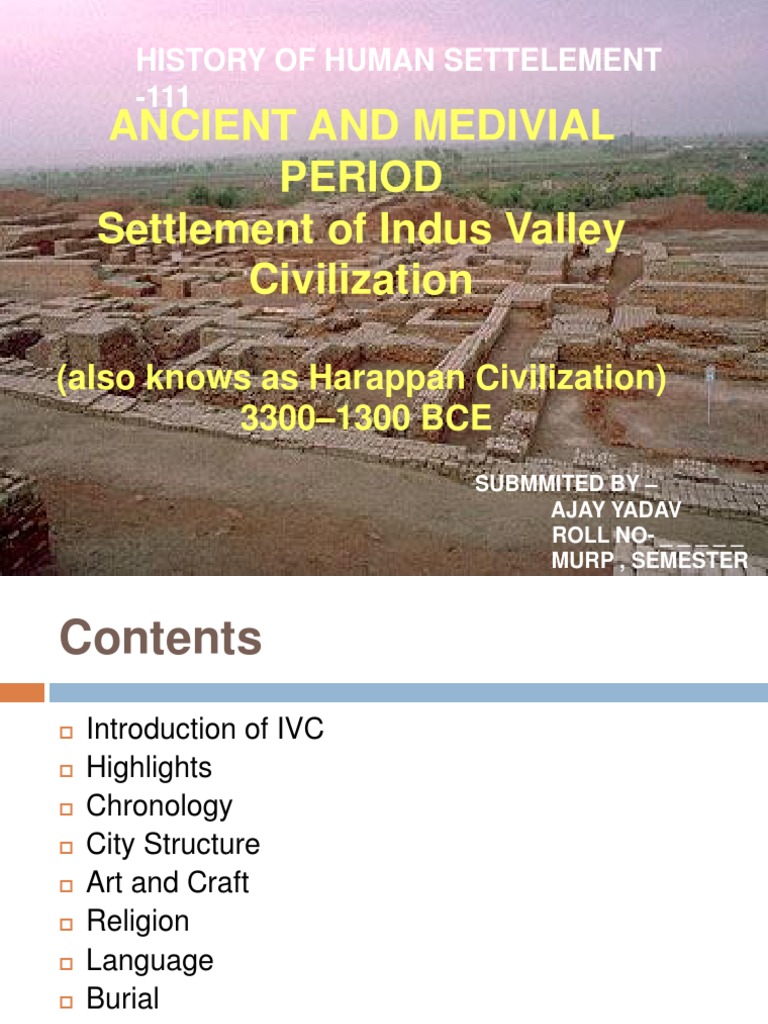Indus Valley Civilization - Ajay | PDF | Archaeology | Arts (General)