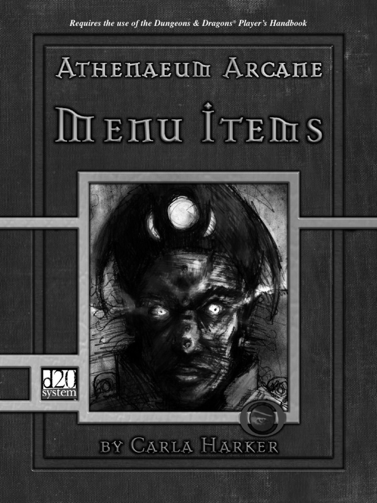 Athenaeum Arcane - Menu Items | PDF | License | Copyright