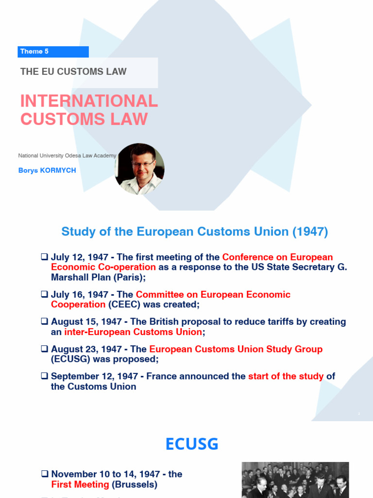 5 ICL EU Customs Law Kormych | PDF | Customs | European Union