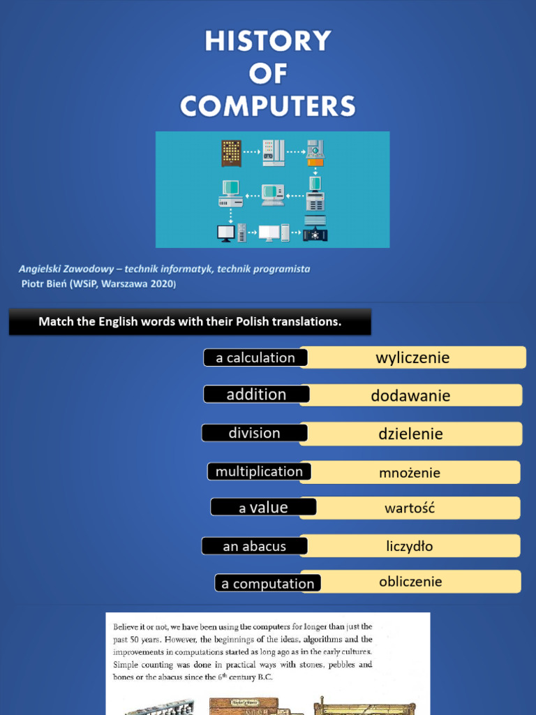 HISTORY OF COMPUTERS Long Notes | PDF | Computer Engineering | Computing