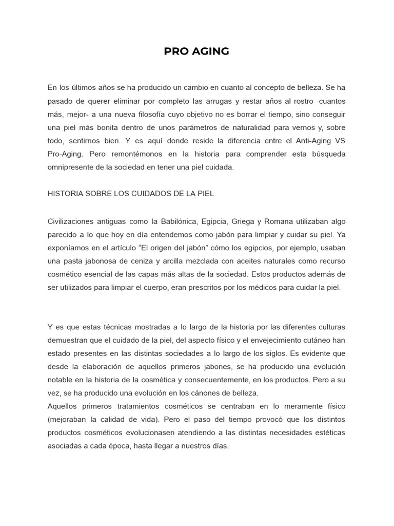 Pro Aging | PDF | Productos cosméticos | Piel