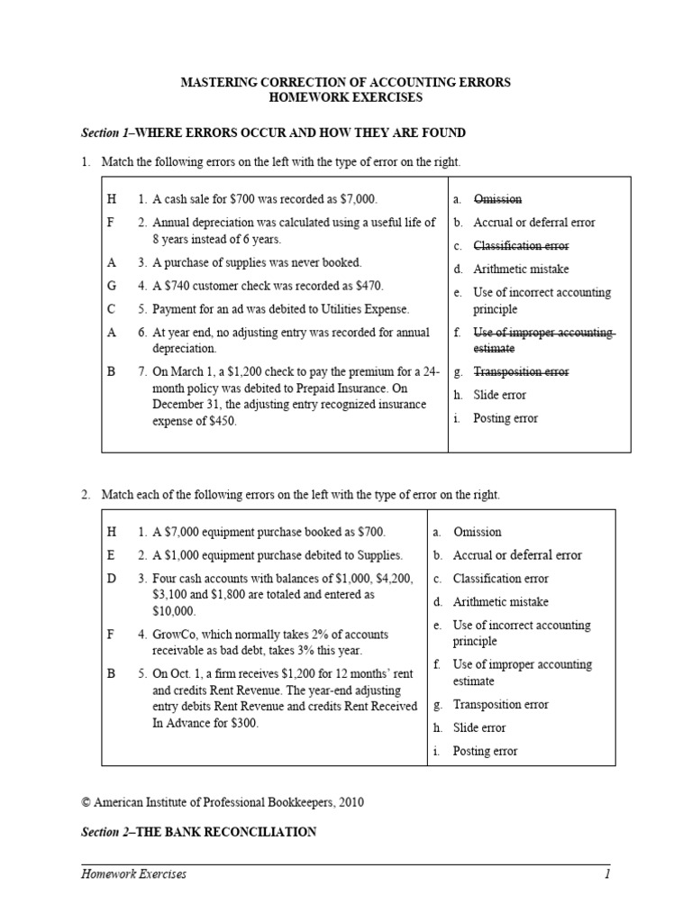 Correcting Accounting Errors Guide | PDF | Debits And Credits | Expense