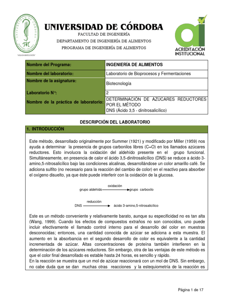 Gúia De Laboratorio 2 Pdf Aldehído Redox