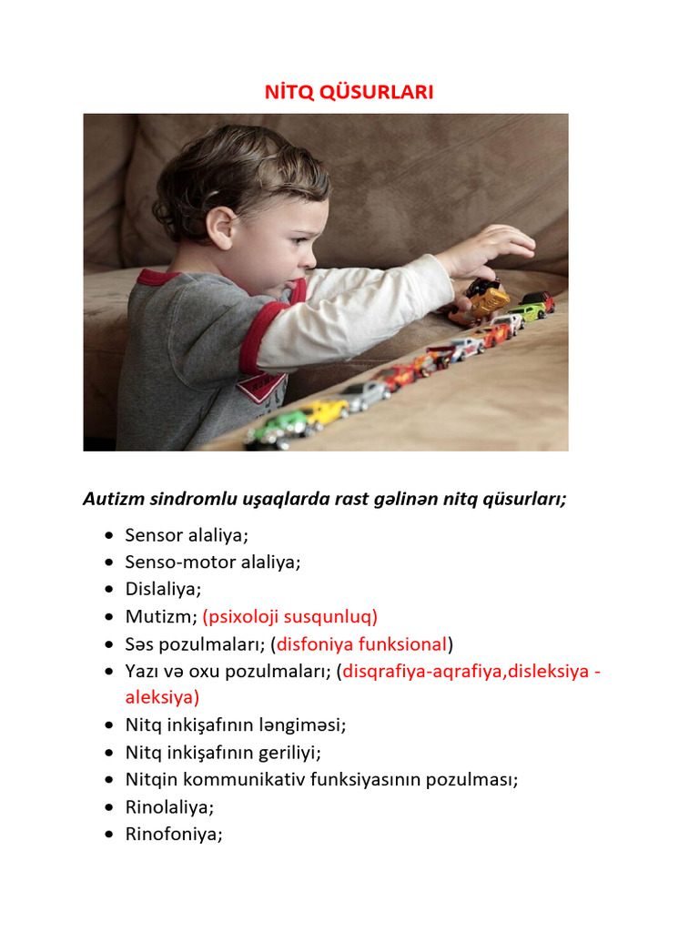 Nitq Qusurlari | PDF