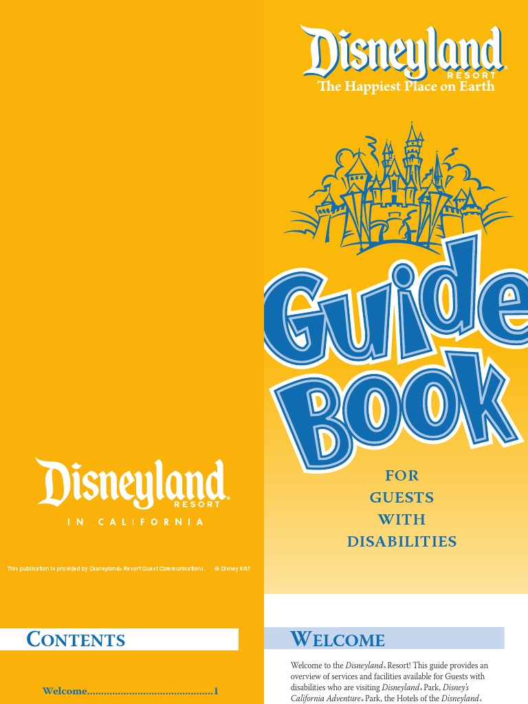 Disney Guidebook Disabiled Guests | PDF | Disneyland | Transport