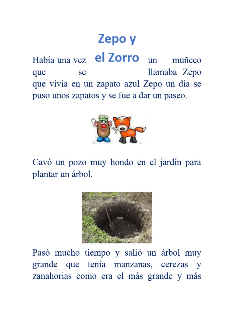 Zepo y el Zorro: Cuento de Responsabilidad | PDF