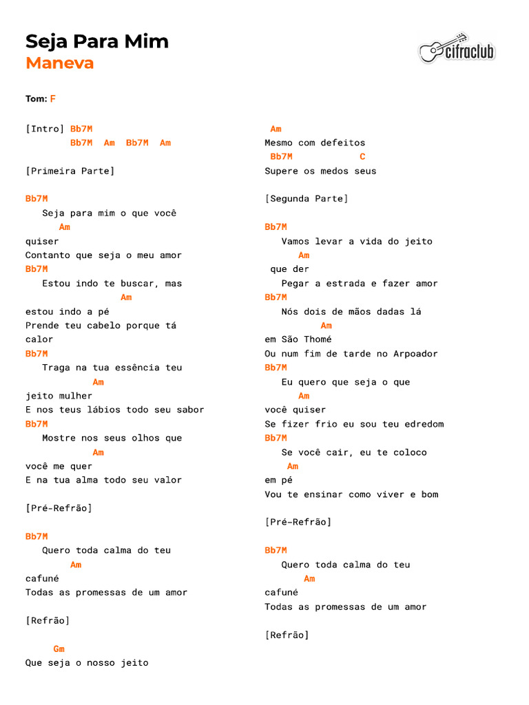 10 Seja para Mim | PDF