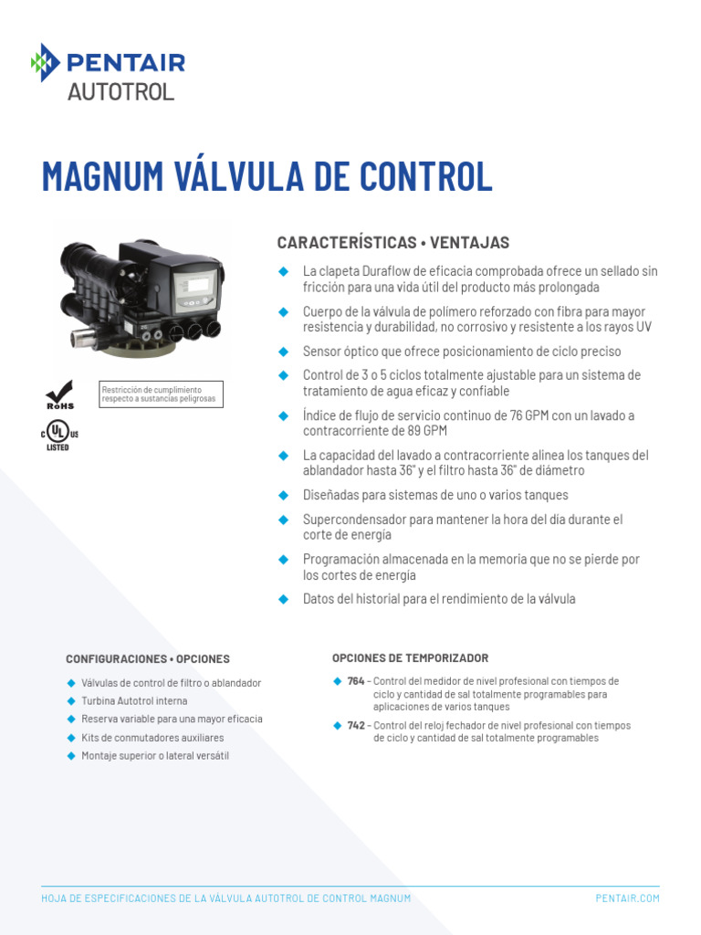 S Autotrol Magnum Spec Sheet | PDF