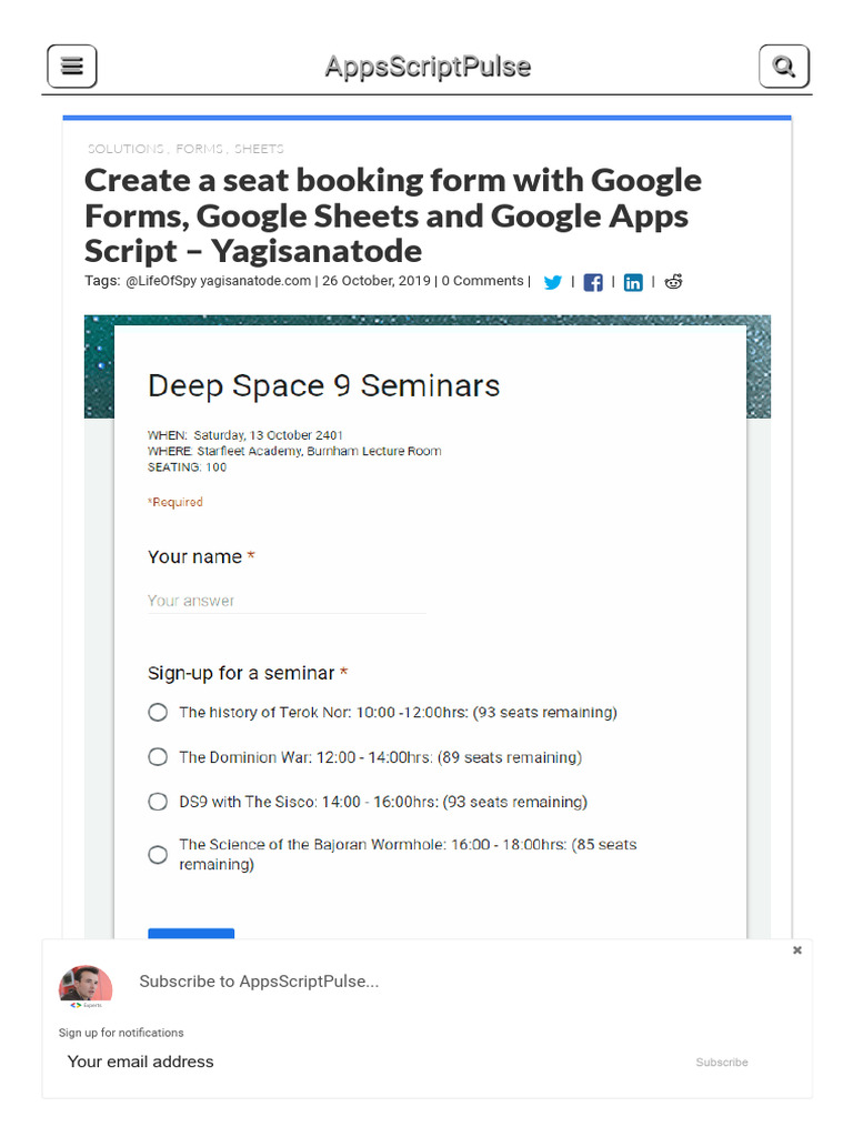 Google Forms Seat Booking Tutorial | PDF | Computer Mediated ...