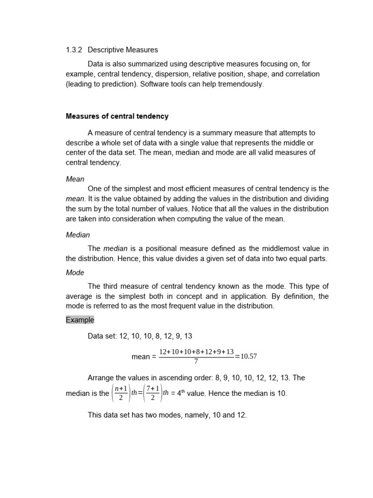 MMW-Managing-Data | PDF | Skewness | Mean