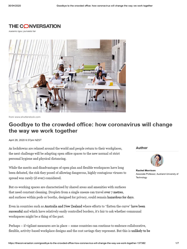Goodbye to the crowded office_ how coronavirus will change the way we ...