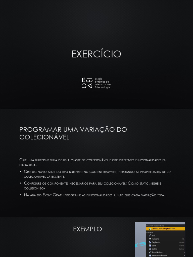 MATERIAL DE APOIO - EXERCÍCIO - Módulo 4 - Unreal Engine Do Zero Ao Pro - EBAC | PDF | Computadores